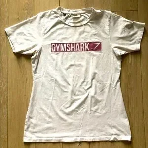Gymshark | Tops | Gymshark White Logo Tshirt | Poshmark